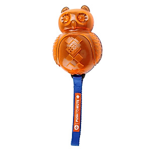 GiGwi Push to Mute Dog Toy Ineractive Squeaker Chew Toy for Dogs - Blue/Orange Owl