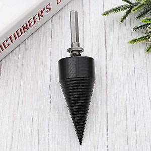 Cabilock Firewood Log Splitter Drill Bit Wood Splitter Cone Drill Bits Heavy Duty Drill Screw Cone Driver for Hand Drill 32mm