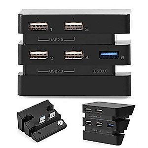 Portable USB Hub 2.0 & 3.0 Hub Controller Adapter for PS4 Pro Console