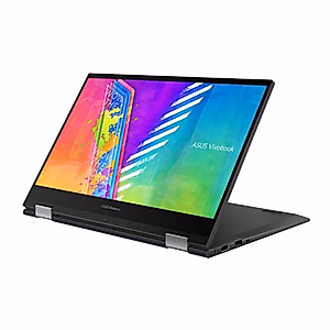 ASUS VivoBook Go 14 Flip 2-in-1 Touch Laptop - 2022 Model: Thin, Light, and Versatile with Intel Celeron Processor, 4GB RAM, 64GB eMMC, Intel HD Graphics, HD Webcam, Quiet Blue, Windows 11 S, and Bonus 128GB USB Card.