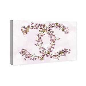 Wynwood Studio Fashion and Glam Wall Art Prints 'Sakura Love' Home Décor, 19x13, White Frame