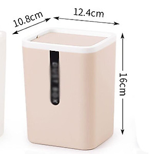 FEER Creative Mini Small Waste Bin Desktop Garbage Basket Home Table Plastic Office Supplies Trash Can Dustbin Sundries Barrel Box (Color : A, Size : 12.4 * 10.8 * 16cm)