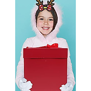 Elephant-package Medium Gift Box with Lids, Ribbon and Paper Filler, for Birthdays, Christmas, Valentine's Day， Present Packing - Collapsible, 8.7", 1 Pack, Red