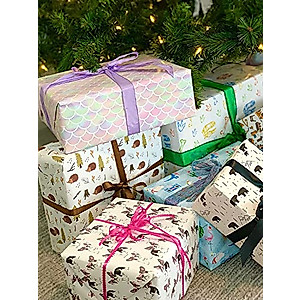 Stesha Party Woodland Wrapping Paper Hedgehog Gift Wrap - Folded Flat 30 x 20 Inch 3 Sheets