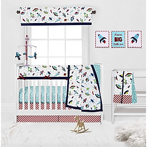 Bacati Space Multicolor Boys Cotton Nursing Pillow