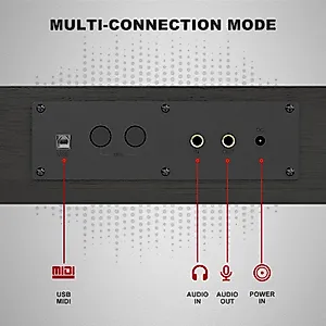 UMOMO 88 Weighted Key Digital Piano with Piano Bench, Hammer Action Electric Piano with Piano Stand, Headphone Jack, 3 Pedal, Full Size Electronic Piano Keyboard for Beginner, Adults, Black