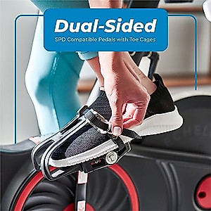 Echelon EX5-S Smart Connect Fitness Bike, 30-Day Free Echelon Membership, Easy Storage, Small Spaces, Cushioned Seat, Solid, Top Instructors, 32 Resistance Levels, Bluetooth, (Renewed Premium)