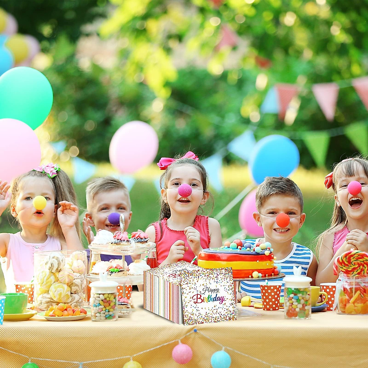 Confetti Sprinkles Birthday Napkins for Happy Birthday Party Supplies Sprinkles Party Themed Luncheon Paper Napkins Disposable for Kids Two Sweet Donut Birthdays Party Favors (100 Pack)