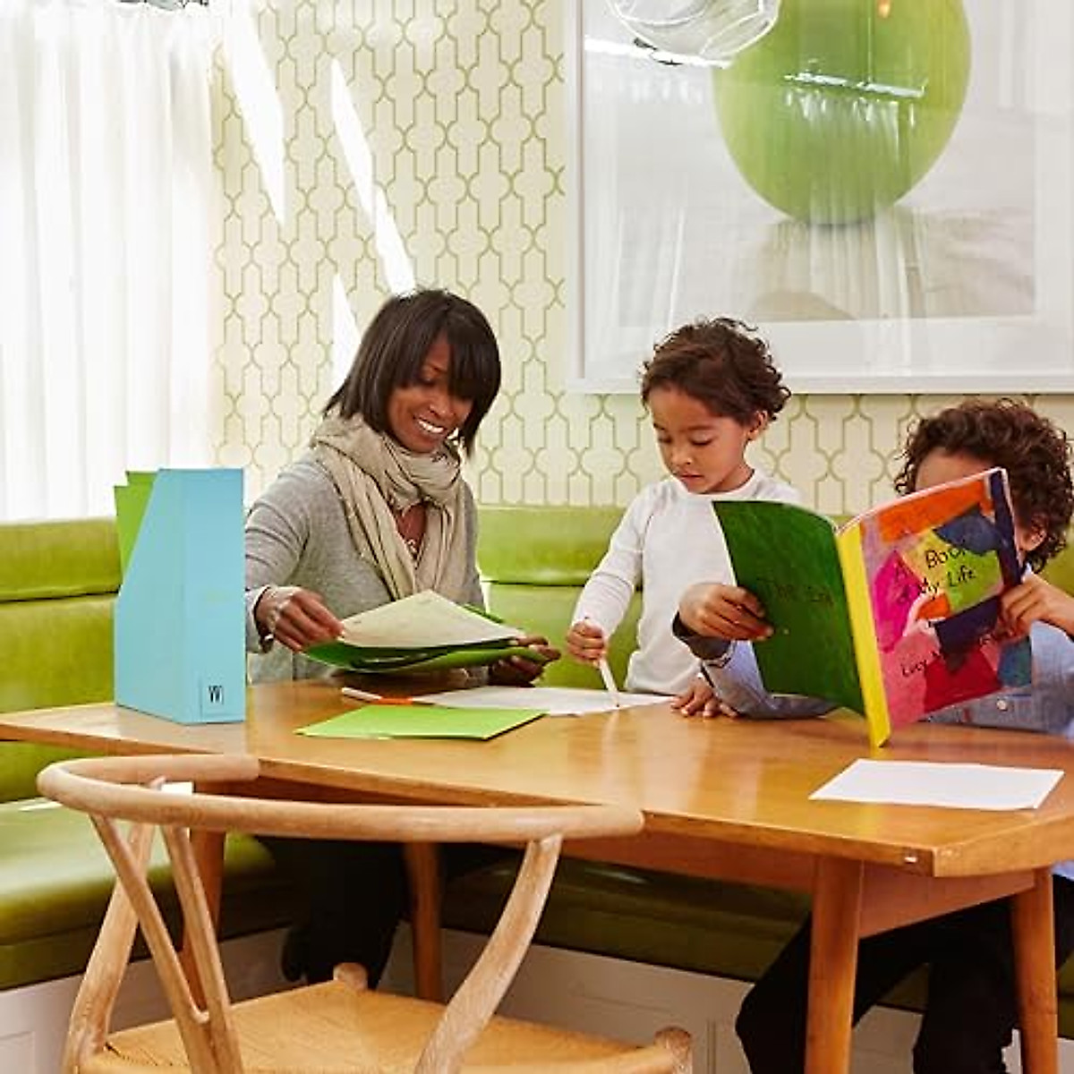 Savor | Deluxe School Years Keepsake Box | Fabric Bound Acid-Free Childhood Keepsake and Memory Organizer with Labels for Birthday, Graduation, Mitzvah, Mother’s Day, and Baby Shower