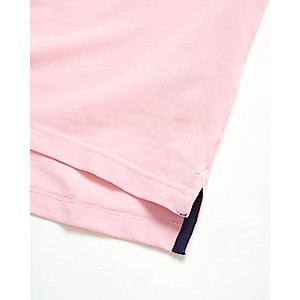 Chaps Men's Polo Shirt - Classic Fit Cotton Collared Short Sleeve Mens Golf Shirts - Casual Work Shirts for Men (S-2XL), Size Small, Oxford Pink