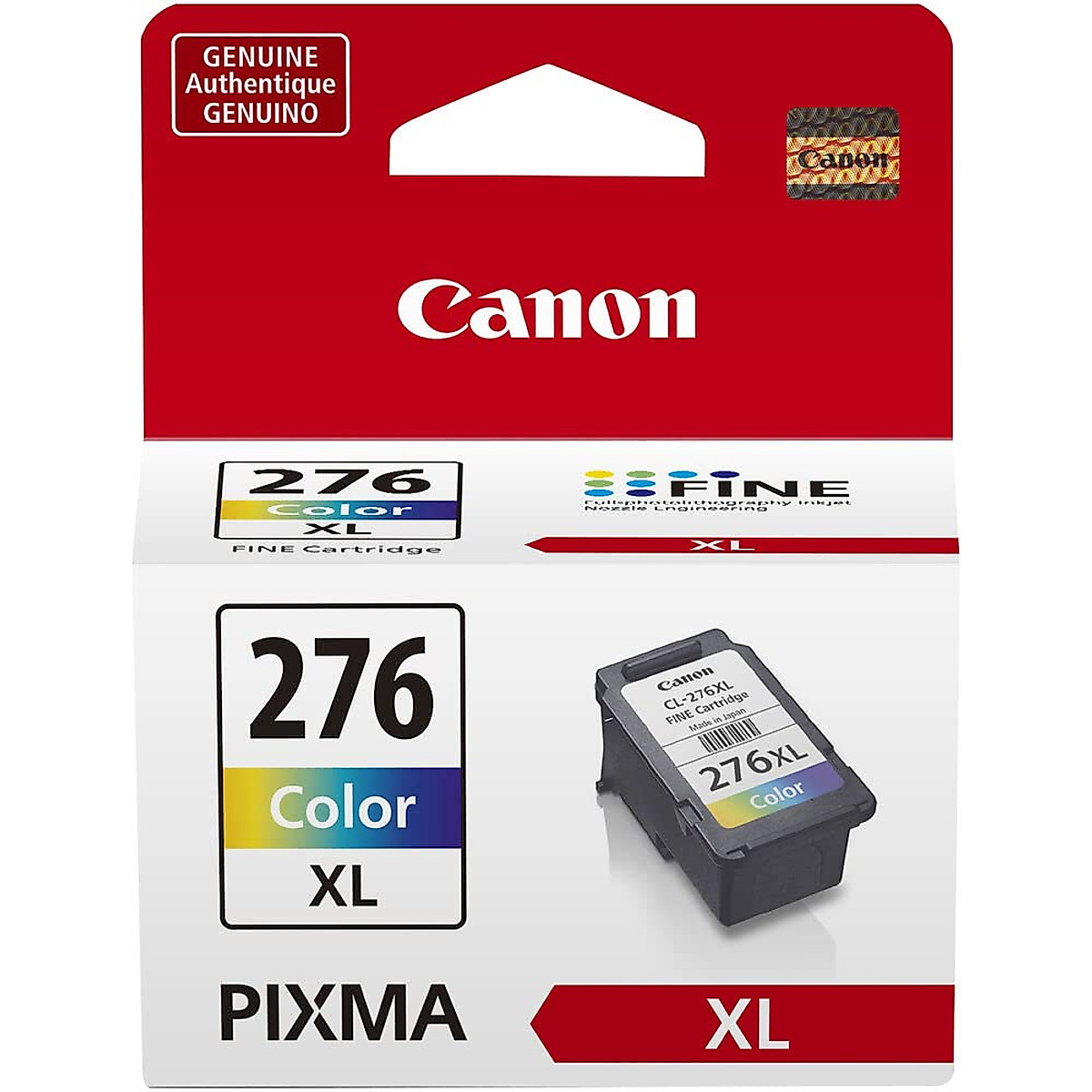 Canon PG-275 XL Black (4981C001) and CL-276 XL Color High Capacity Ink Cartridges (4987C001) - Retail Packaging