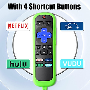 New Universal TV Remote Control for Roku TV, for TCL/Hisense/Sharp/Philibs/Onn/Element/Insignia Roku TV with Soft Case (NOT for Roku Stick or Box) (Pack of 2)