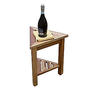 EcoDecors ED977 Flexi Corner Shower Stool, Natural