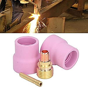 TIG Welding Accessory, Standard Design Durable Copper 4Pcs Easy Installation Welder Ceramic Nozzle Wide Application for 9 20 Air Cooled Weld Gun