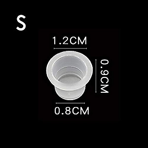 UPTATSUPPLY Tattoo Ink Cups 300Pcs Mixed Size Permanent Makeup Pigment Clear Holder Container Cap Tattoo Accessory