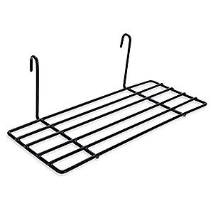 Yaegoo 8 Pack Grid Wall Shelves, Wire Straight Shelf with Hooks, Hanging Shelf for Wall Grid Panel, Wall Organizer for Home Supplies, 9.8" L x 3.9" D