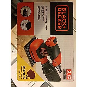 BLACK & DECKER 1/4-Sheet Orbital Sander Soft Grip Paddle Switch