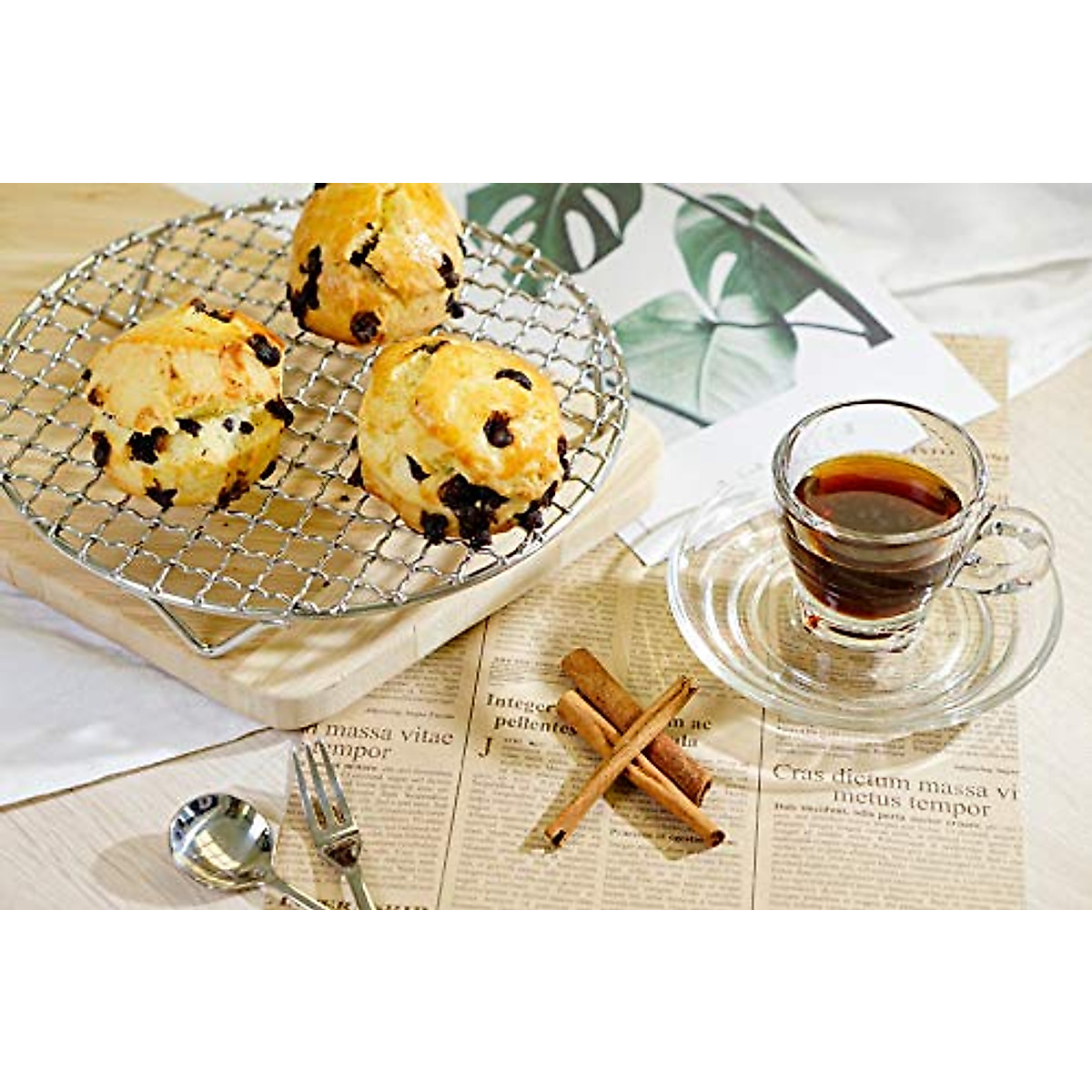 CAXXA Round 304 (18/8) Stainless Steel Canning Rack, Backing Rack, Cooling Rack (8 Inch)