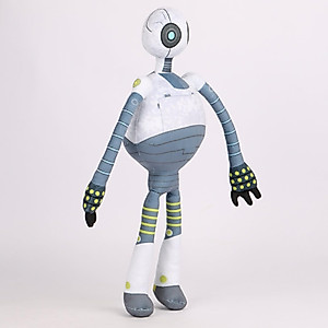 ITPZ Robot Plush Toy,17”Gray Robot Roz Plush Doll,Soft Stuffed Robot Pillow for Kids’Room Decor,Gift for Animation Fans and Kids Birthday