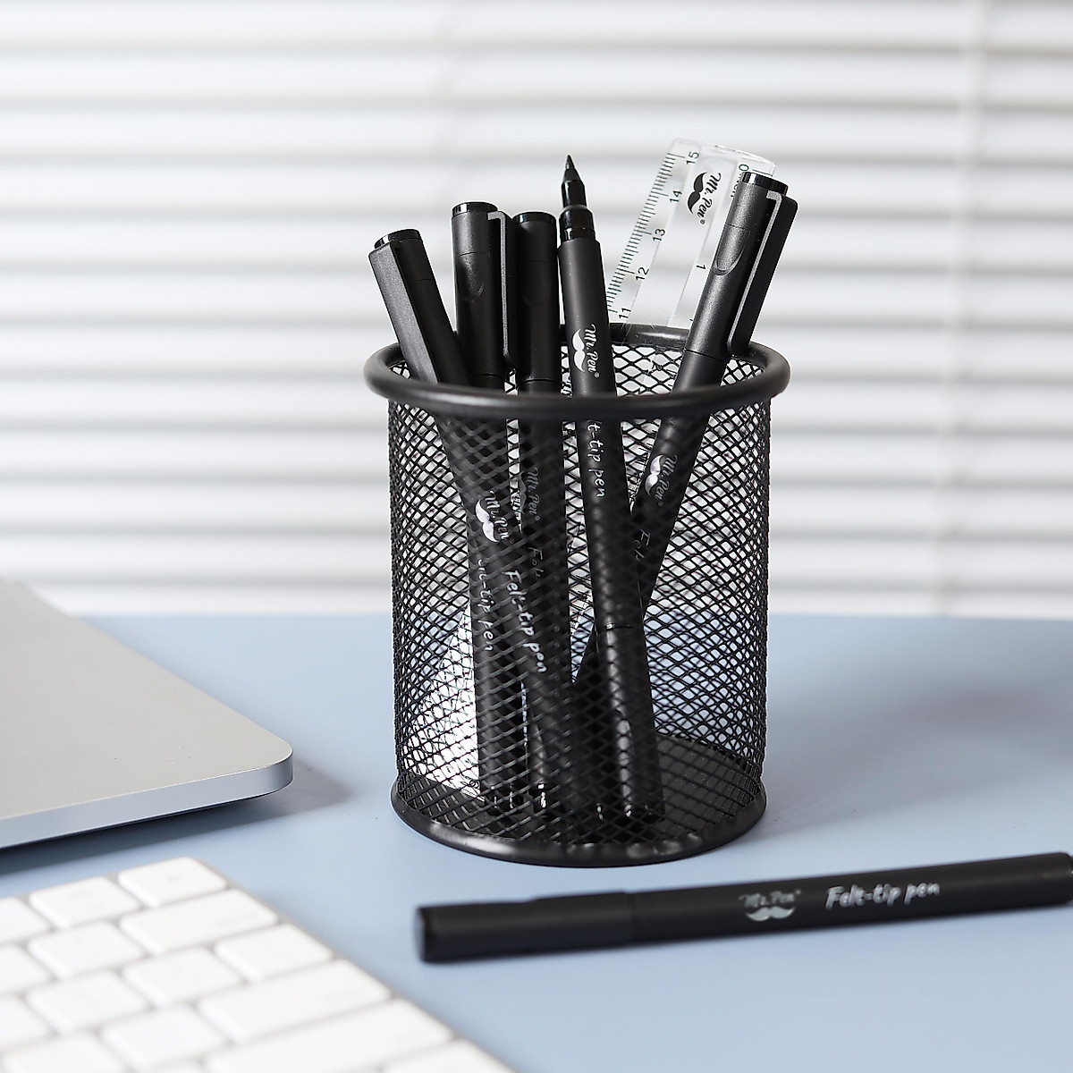 Mr. Pen- Pens, Felt Tip Pens, Black Pens, Pack of 6, Fast Dry, No Smear, Fine Point Pens Black, Black Felt Tip Pens, Bible Journaling Pens, Felt Pens, Planner Markers, Pens for Journaling