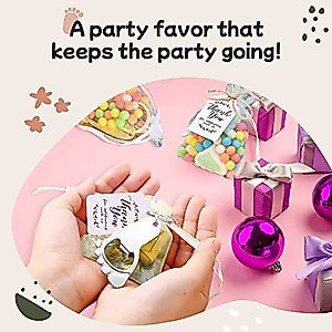 MRN BEAUTY 50 Pieces footprint bottle opener keychain Baby shower and Gender Reveal Party Return Gifts for Guests Footprint Bottle Opener Keychain with 100 Organza bags and Thank you Tags. (silver)