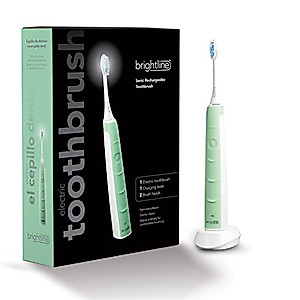 Brightline Rechargeable Sonic Electric Toothbrush With Adjustable Intensity Built In Timer, 1 Count, Mint Green (86700)