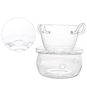 NUOBESTY 1 Set Chocolate Candies Metal Cheese Melting Pan Fondue Chocolate Stainless Steel Cooking Utensils Steel Double Boiler Chocolate Melting Pot Mini Chocolates Glass Milk Powder Can