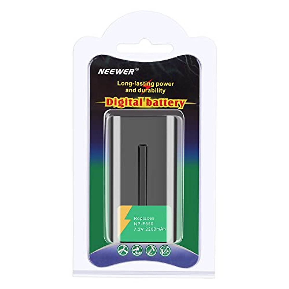 Neewer Rechargeable Li-ion Battery Replacement for Sony NP-F550/570 Compatible with Field Monitor, Neewer CN-160 CN-126 CN-216 LED Light and Others