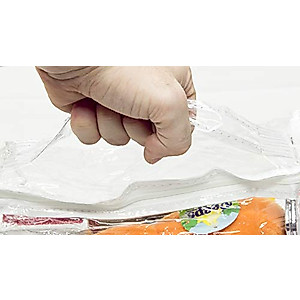 Clear Vinyl Zippered Storage Bags 9.5 x 11.5 x 2 Inch 10-Pack with Handle