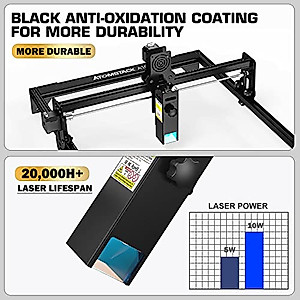 ATOMSTACK A5 Pro Commercial Laser Engraver, 40W Laser Engraving Machine with 5.5W Fixed-Focus Diode Compressed Spot & CNC Laser Cutter with 410X400mm Working Space for Metal, Wood, Acrylic, Leather