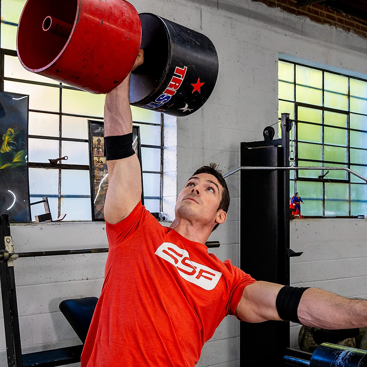 SERIOUS STEEL FITNESS Compression Cuff | Arm, Bicep, Calf and Elbow Compression Sleeve (Black, 3X-LARGE)