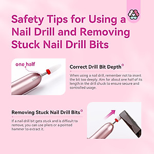 SAVILAND Electric Nail Drill - Electric Nail File Efile Nail Drill Professional Manicure with 6PCS Nail Drill Bits