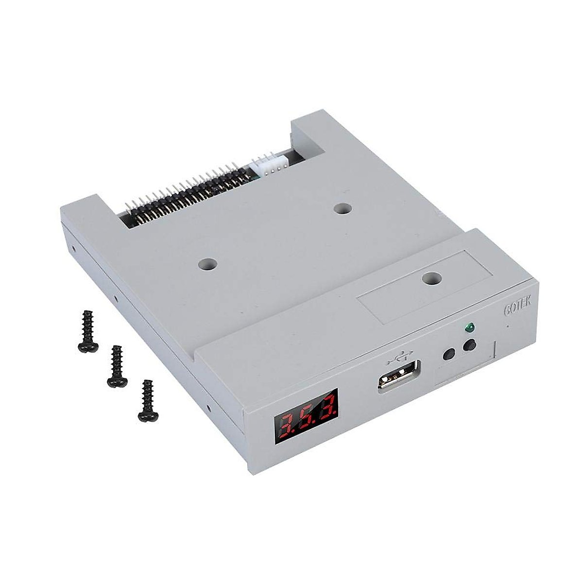 Sutinna USB Floppy Drive Emulator, SFR1M44-U100 3.5in 1.44MB USB SSD Floppy Drive Emulator Built-in Memory Plug and Play for Industrial Control Device