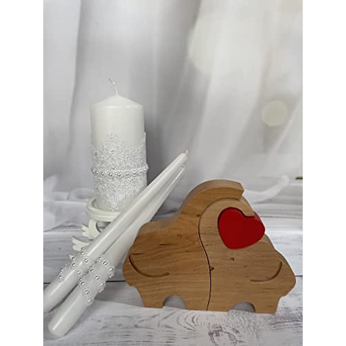 Magik Life Unity Candle Set for Wedding - Wedding Accessories for Reception and Ceremony - Candle Sets - 6 Inch Pillar and 2 10 Inch Tapers - Decorative Pillars White