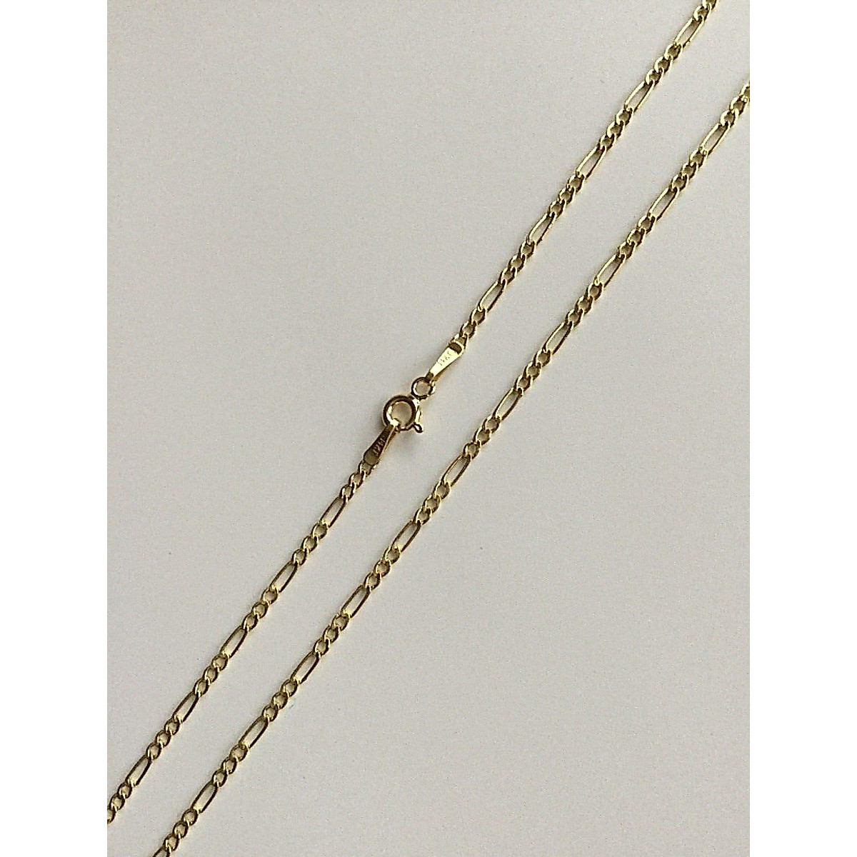 ALEX AND ELSA 14K REAL GOLD HAMSA BLUE EVIL EYE NECKLACE 18" LONG / 14K ORO PURO CADENA DE MANO Y OJO 18" LARGO