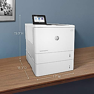 HP LaserJet Enterprise M612x Monochrome Printer with built-in Ethernet, 2-sided printing & extra paper tray (7PS87A), White
