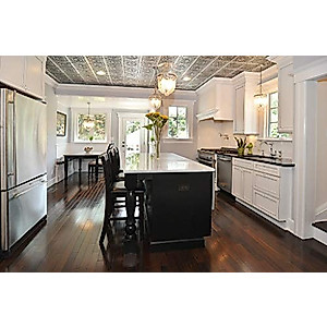 Grandma's Doilies Quartet-Faux Tin Ceiling Tile - Antique Silver 25-Pack