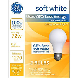 GE Lighting 63005 Light Bulb, Halogen 12 Count (Pack of 1), Soft White