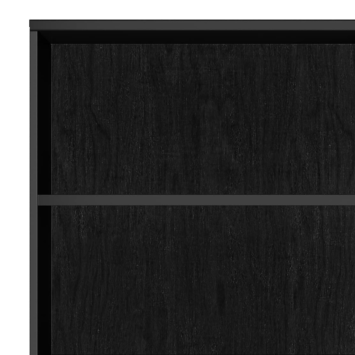 SIMPLIHOME Harper SOLID HARDWOOD 24 Inch Wide Mid Century Modern Bookcase with Storage in Black, For the Living Room, Study Room and Office