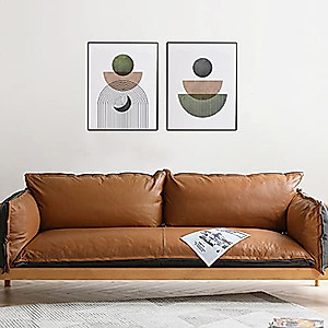 Mid Century Modern Print Set Of 2 Abstract Wall Art Olive Green Wall Decor Minimalist Abstract Decor Moon and Sun Wall Art Set UNFRAMED 11x14inch
