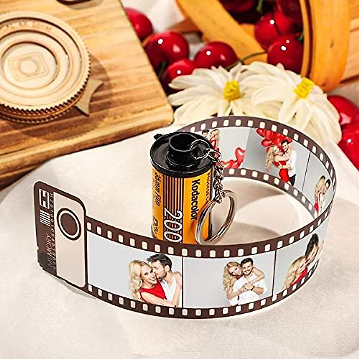 SOUFEEL Film Roll Keychain Customized Keychain with Picture Personalized Camera Memory Reel Gifts