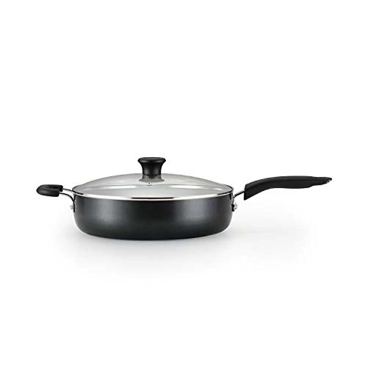 T-fal G9019064 Specialty Ceramic Dishwasher Oven Safe Jumbo Cooker, 5 quart, Black