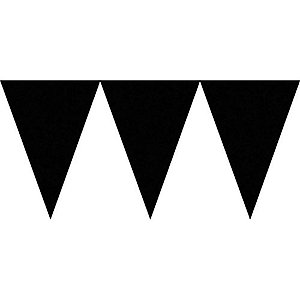 Amscan Pennant Banner, 15 feet, Jet Black