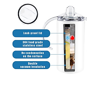 Red #1 12oz Sippy Tumbler, Sippy Lid with Handles, Boys or Girls, Personalize, Add Name, Students, School, Gift, Keeps Drinks Cold Or Hot