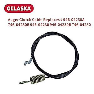 GELASKA 946-04230b Cable Replace Craftsman 746-04230 Craftsman 746-04230b, Cub Cadet Part 946-04230b Auger Cable, 946-04230a for RM2410 RM2610 RM2860 RM3060 RM2660 SB624 SB626 SB628 SB630 Snow Thrower
