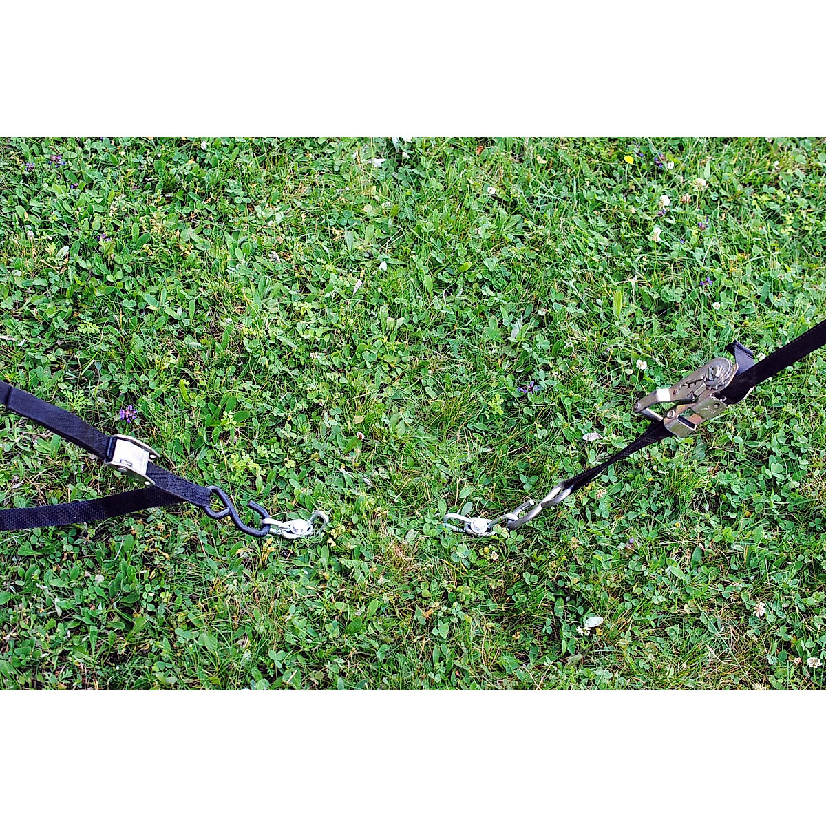 Lexar Industrial 12 pc Lag Screws 3/8 x 12 Tent Stakes Festival Kit with Chain Links and Washers