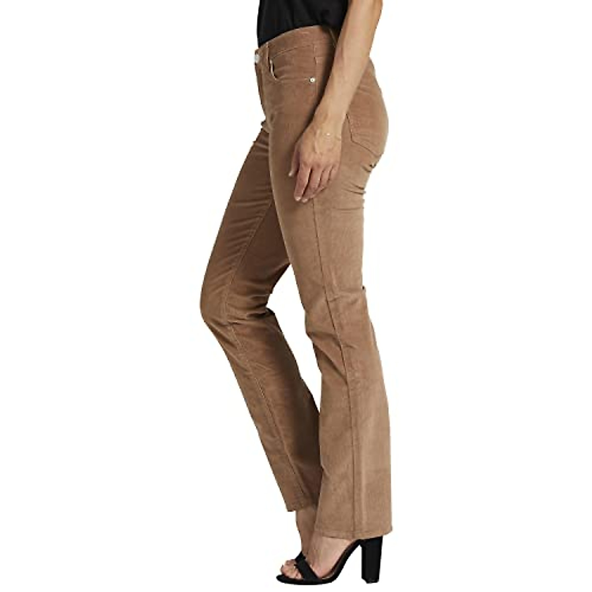 JAG Jeans Women's Ruby Mid Rise Straight Leg Pants, Beige, 14