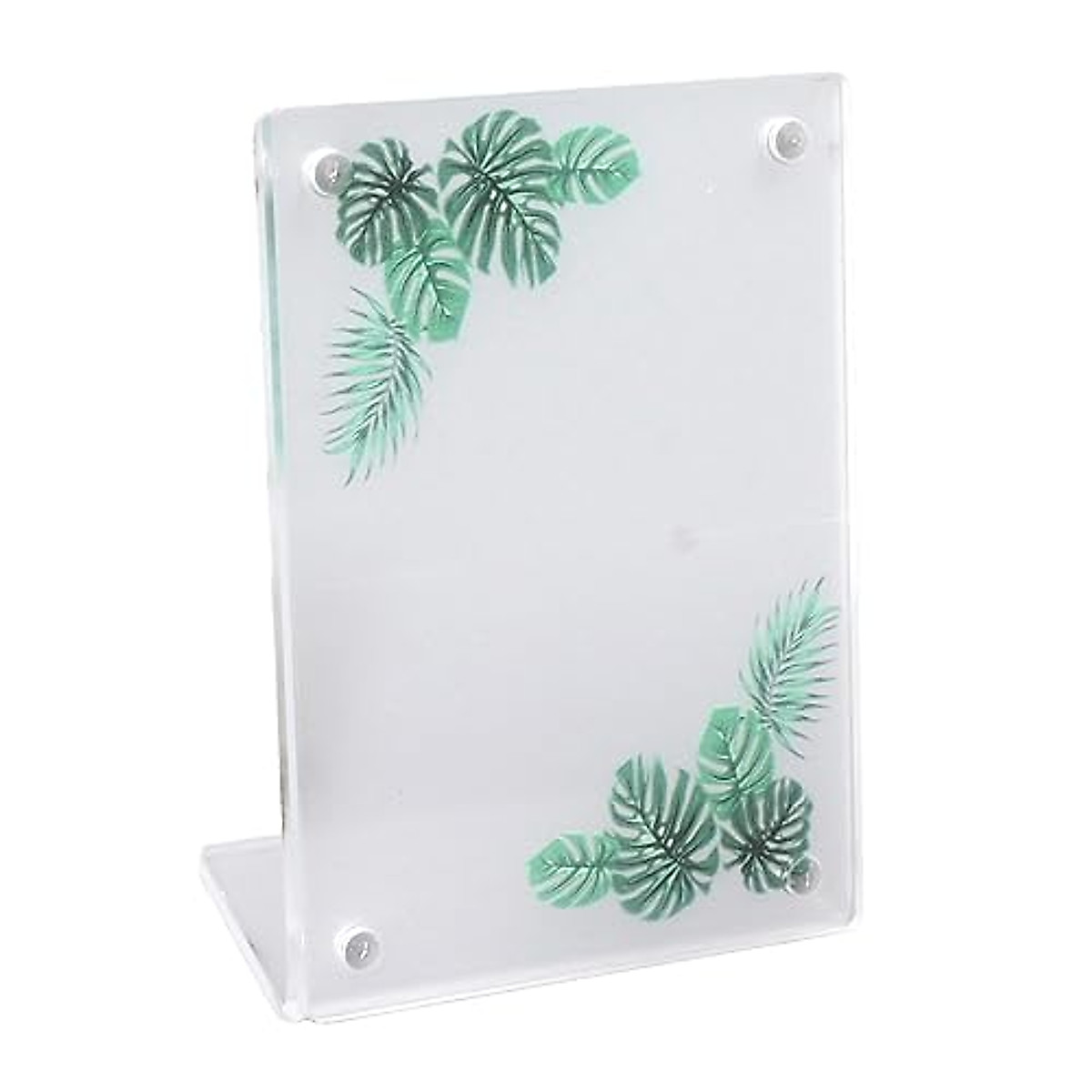 Shanrya Desktop Picture Frame, Picture Frame Stable Placement Personalized Clear Acrylic Simple Cleaning for Home (Monstera Leaves)