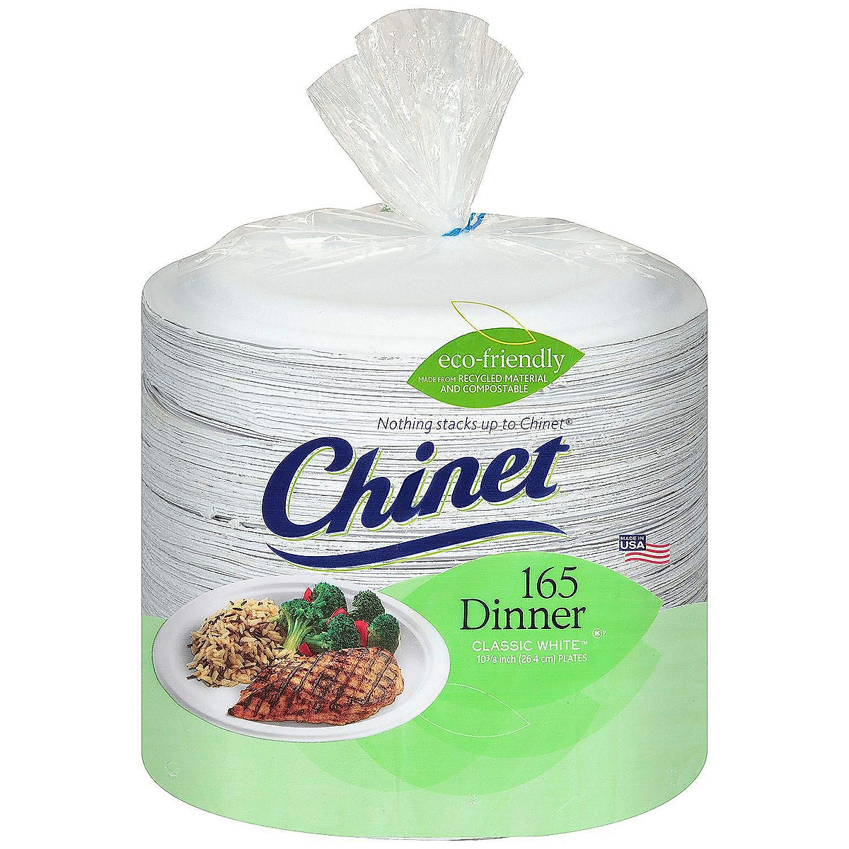 Chinet Paper Dinner Plates - 165 Count (2 Pack)