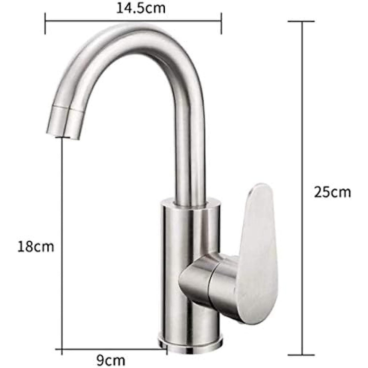 ZOOMLAND Faucet Arrival Hot and Cold Water Mixer Brushed Stainless Steel Bathroom Faucet Basin Tap Bath Sink Faucet,Kitchen faucets, BWJ-681